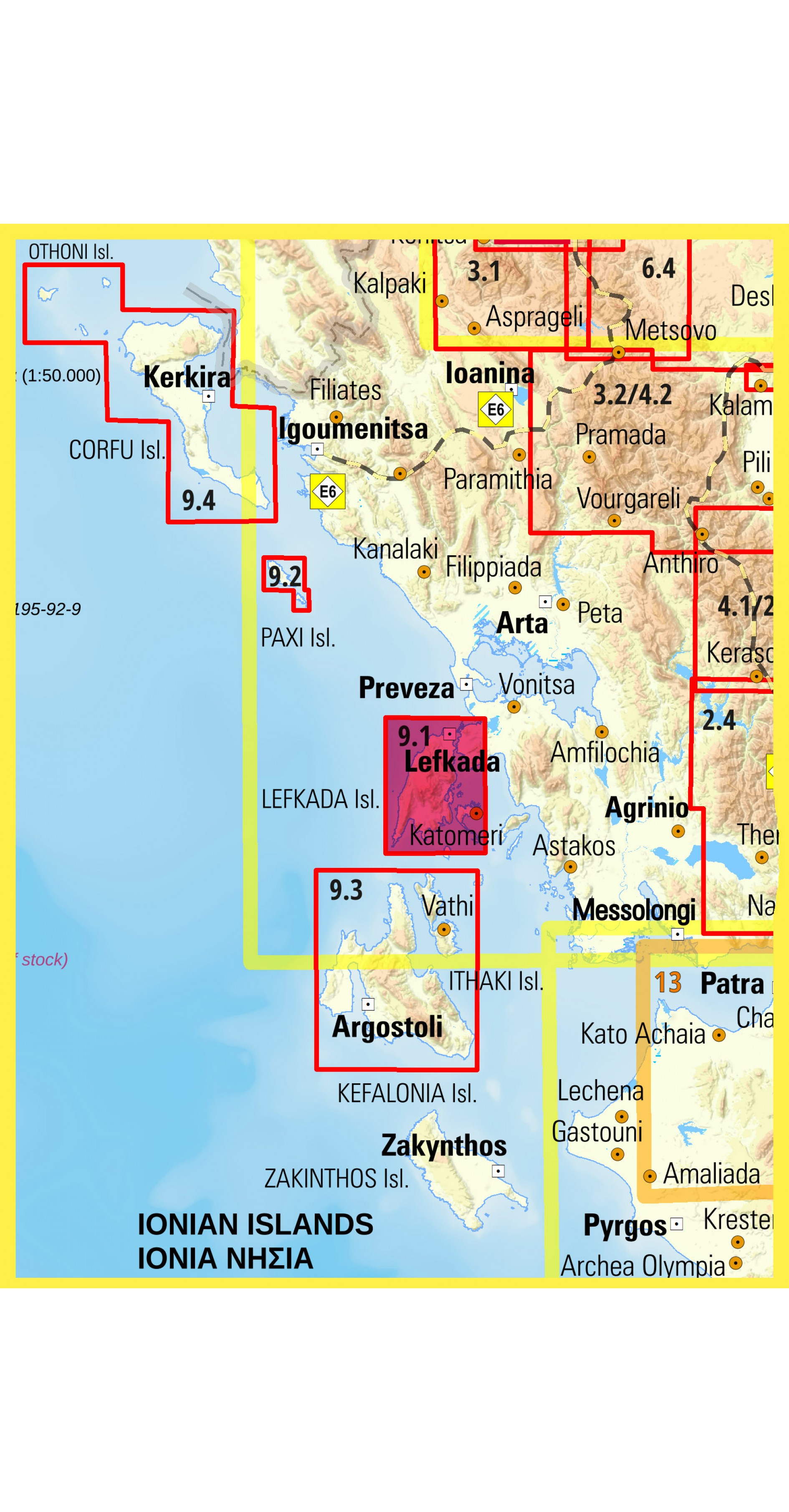 Λευκάδα • Πεζοπορικός χάρτης | Ανάβαση